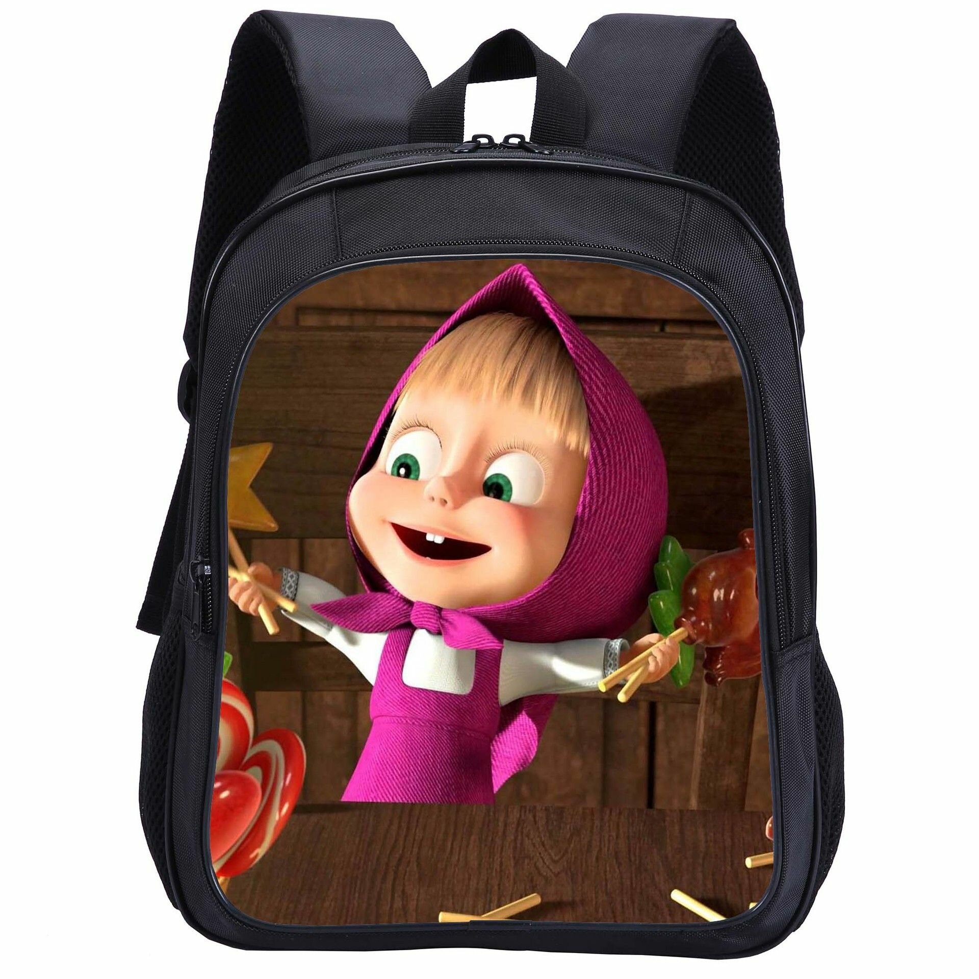 Рюкзак детский Маша и Медведь с принтом, 13 дюймов, для мальчиков и девочек в детский сад и начальную школу