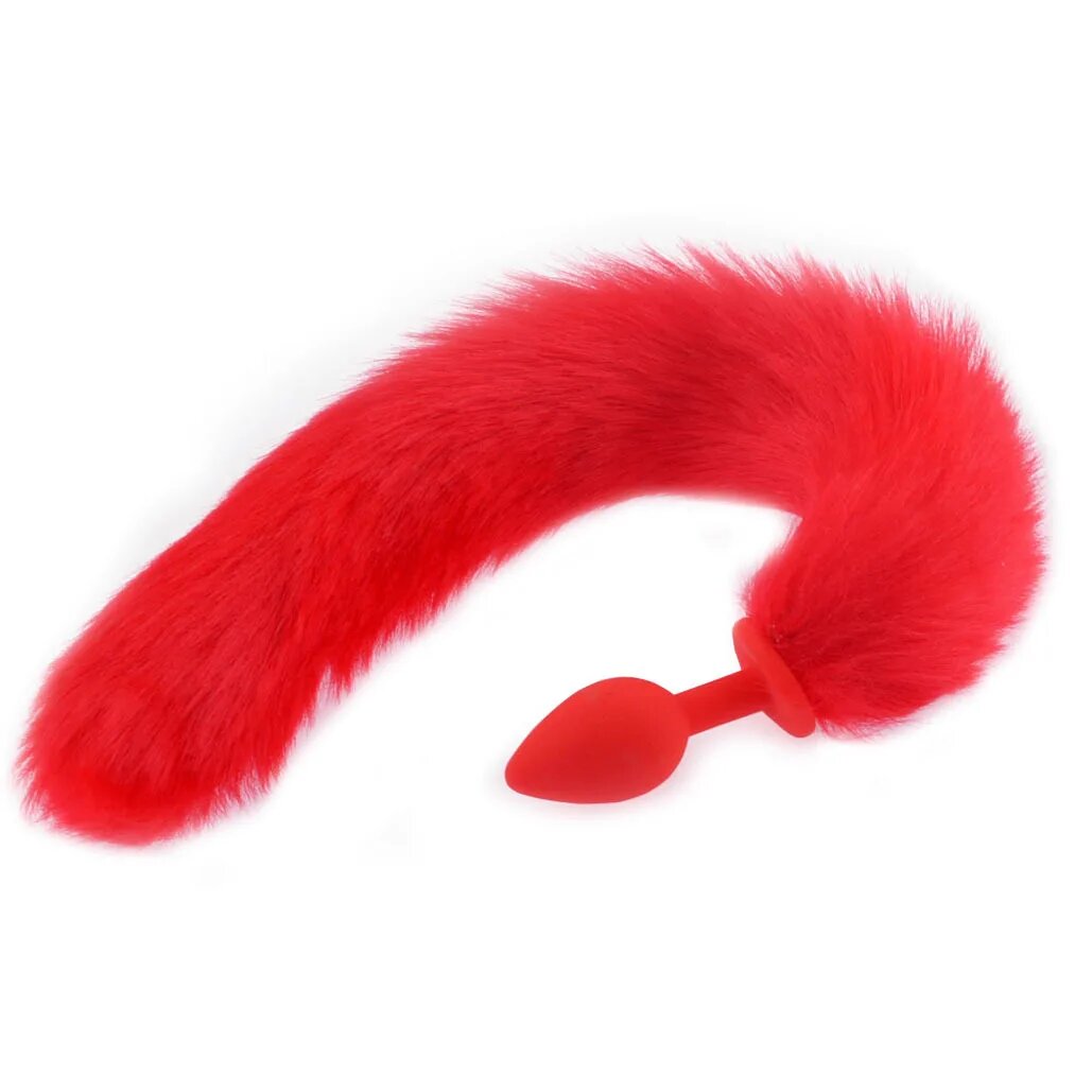 Сексуальная Силиконовая Анальная пробка лисий хвост SM игры Косплей Анальная пробка массаж Red