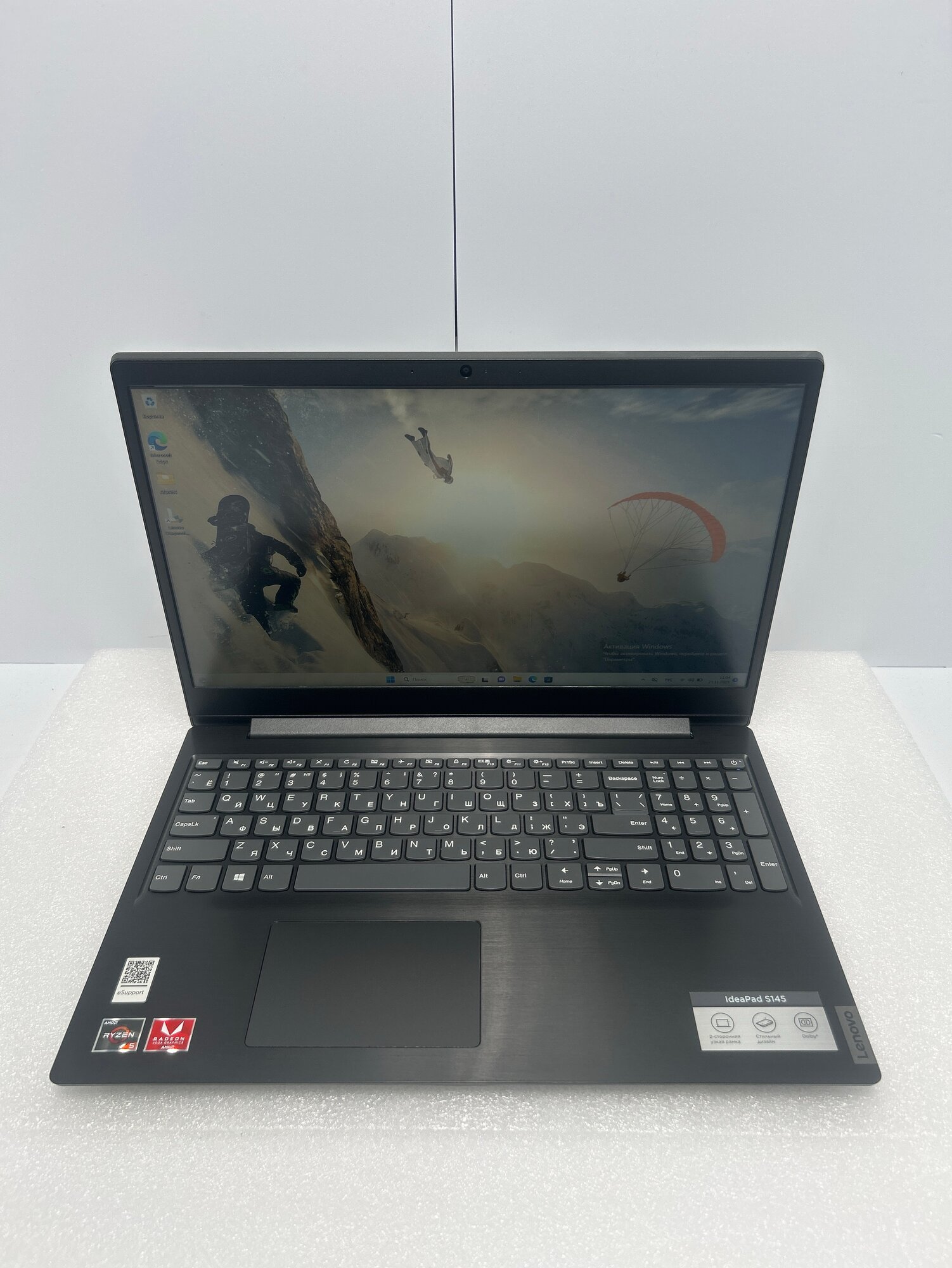 Ноутбук Lenovo ideaPad S145-15API (81UT007FRK) 15.6"/AMD Ryzen 5 3500U/RAM 8GB/SSD 128GB+HDD 1TB/AMD Radeon Vega 8/1920x1080/TN/DOS/Подсветка кл-ры: нет/черный. Состояние: Уценка/ царапины на матрице