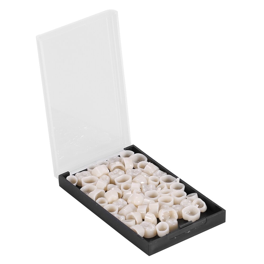 50Pcs/Box Dental Back Teeth Temporary Realistic Oral Care Resin Crown Molar
