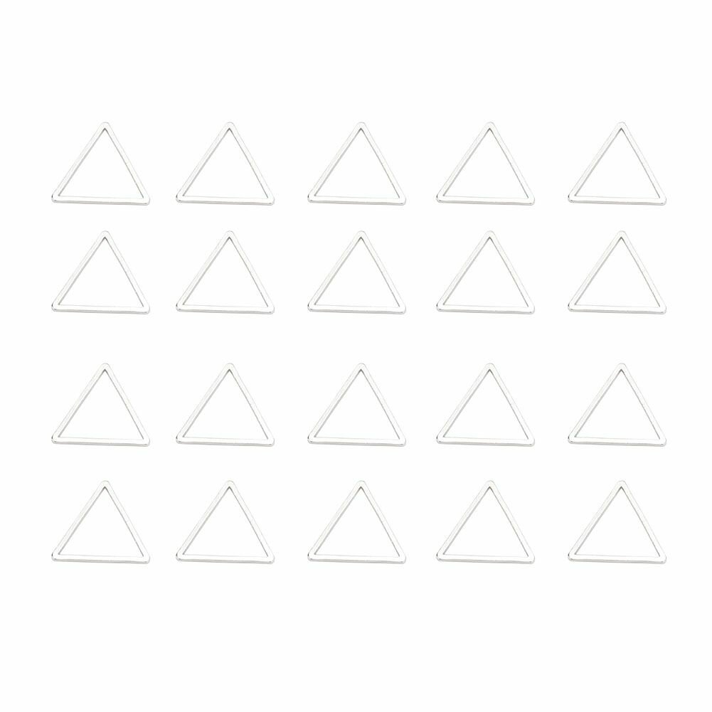 Набор для изготовления ювелирных изделий своими руками с геометрическим кулоном, полые серьги 20 шт, треугольная форма 15 мм, идеально подходит для рукоделия и аксессуаров