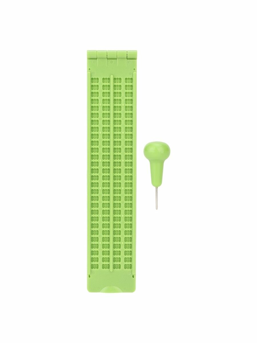 Портативный 4-строчный пишущий инструмент Брайля со стилусом