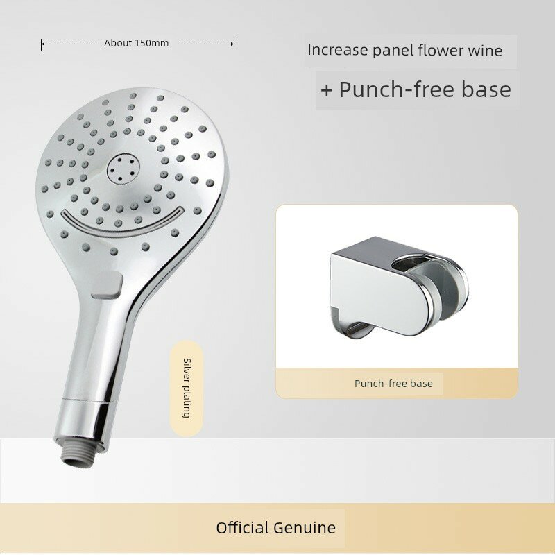 Душевая лейка с большой панелью, черная, с эффектом водопада, три режима, 15 см, высокая подача воды, смеситель,
