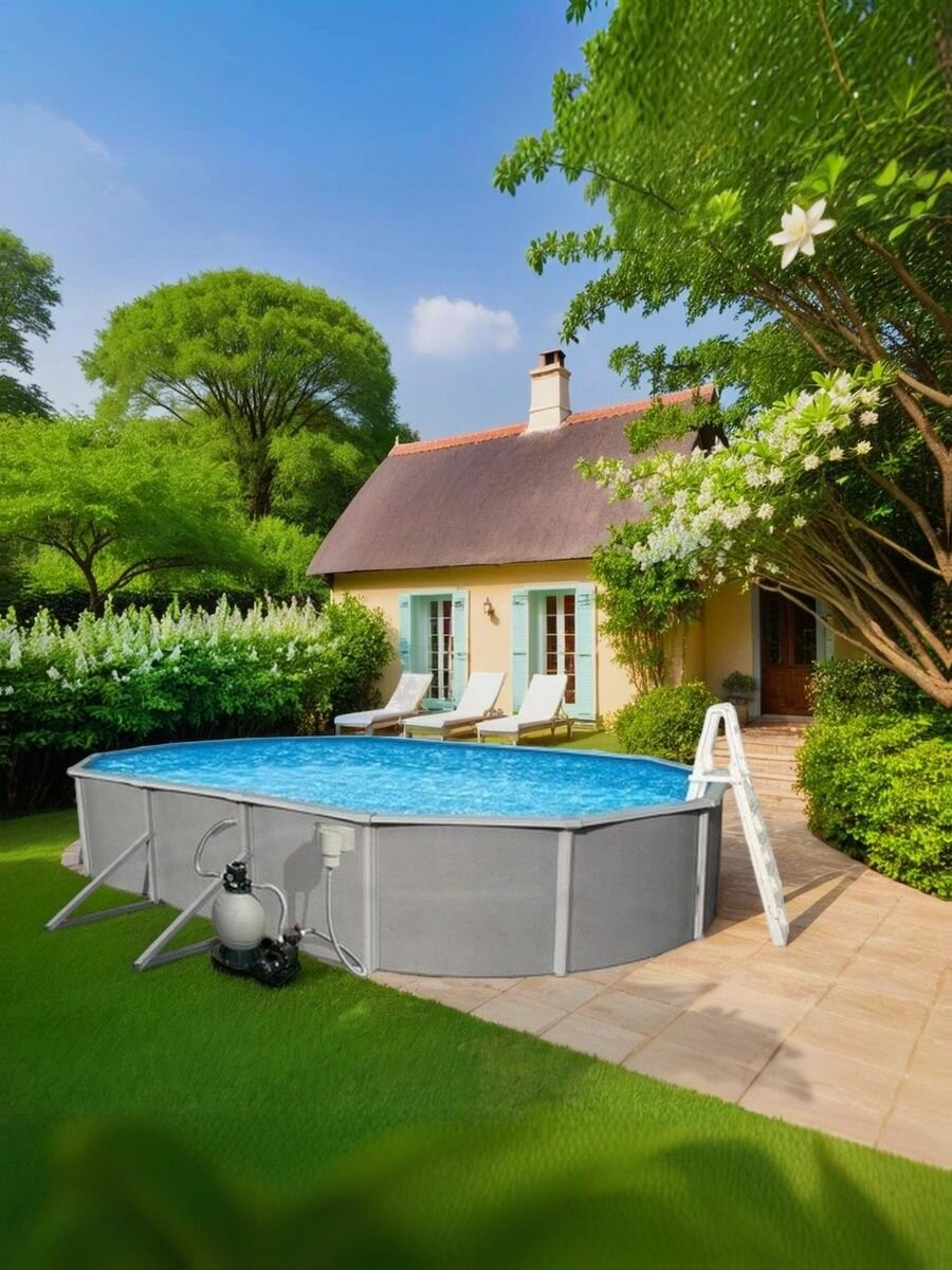 Каркасный морозоустойчивый бассейн Акватюнинг Премиум 4.9х3.6х1.3 м, Wood