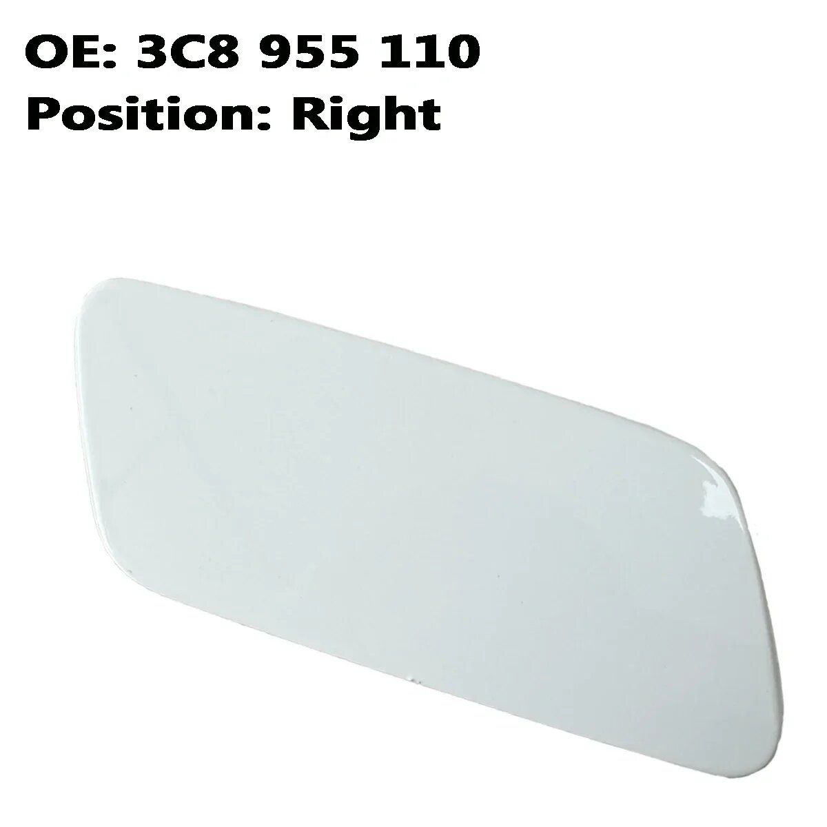 1/2 шт. передний белый бампер, фара, омыватель, распылительная насадка, крышка, накладка для VW Passat CC 357 2008-2012 3C 8955109 3С 8955110 x1-Right-White