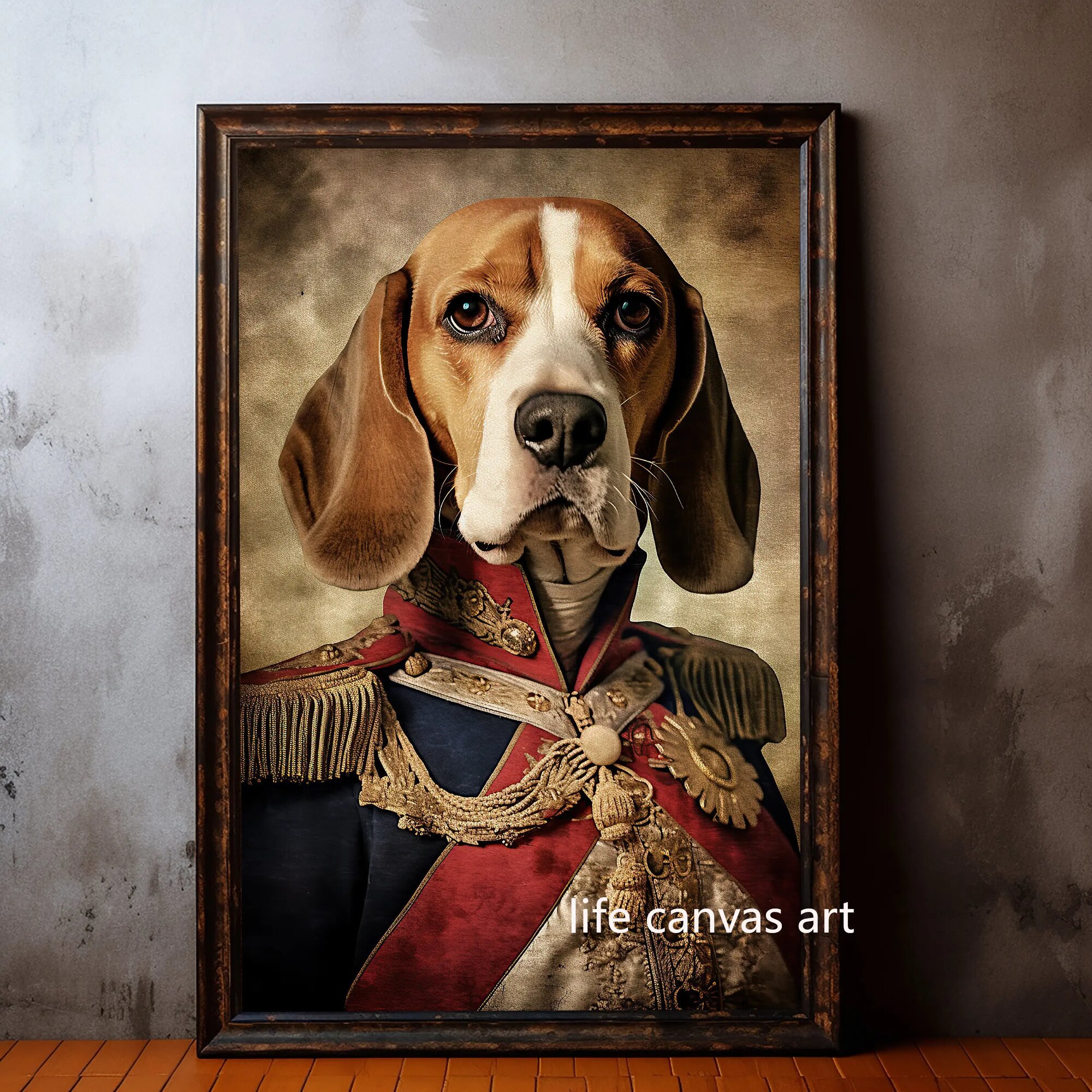 Настенная картина "Кролик", канваса Бордовый, 17, 70X100cm Unframed