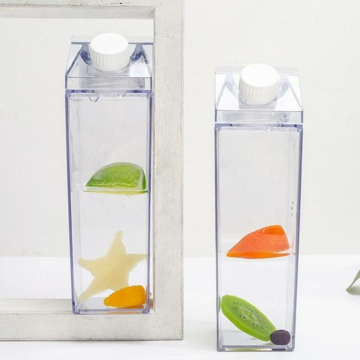 500 мл квадратная картонная коробка для молока кухонная герметичная креативная прозрачная чашка для чайника для молока Изготовлена из пластика