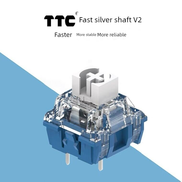 Механический переключатель TTC Quicksilver Switch V2 39gf, быстрый линейный, с откликом на нажатие, для игровых