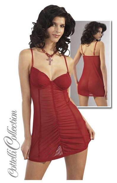 Платье прозрачное от COTTELLI COLLECTION, красный, размер М