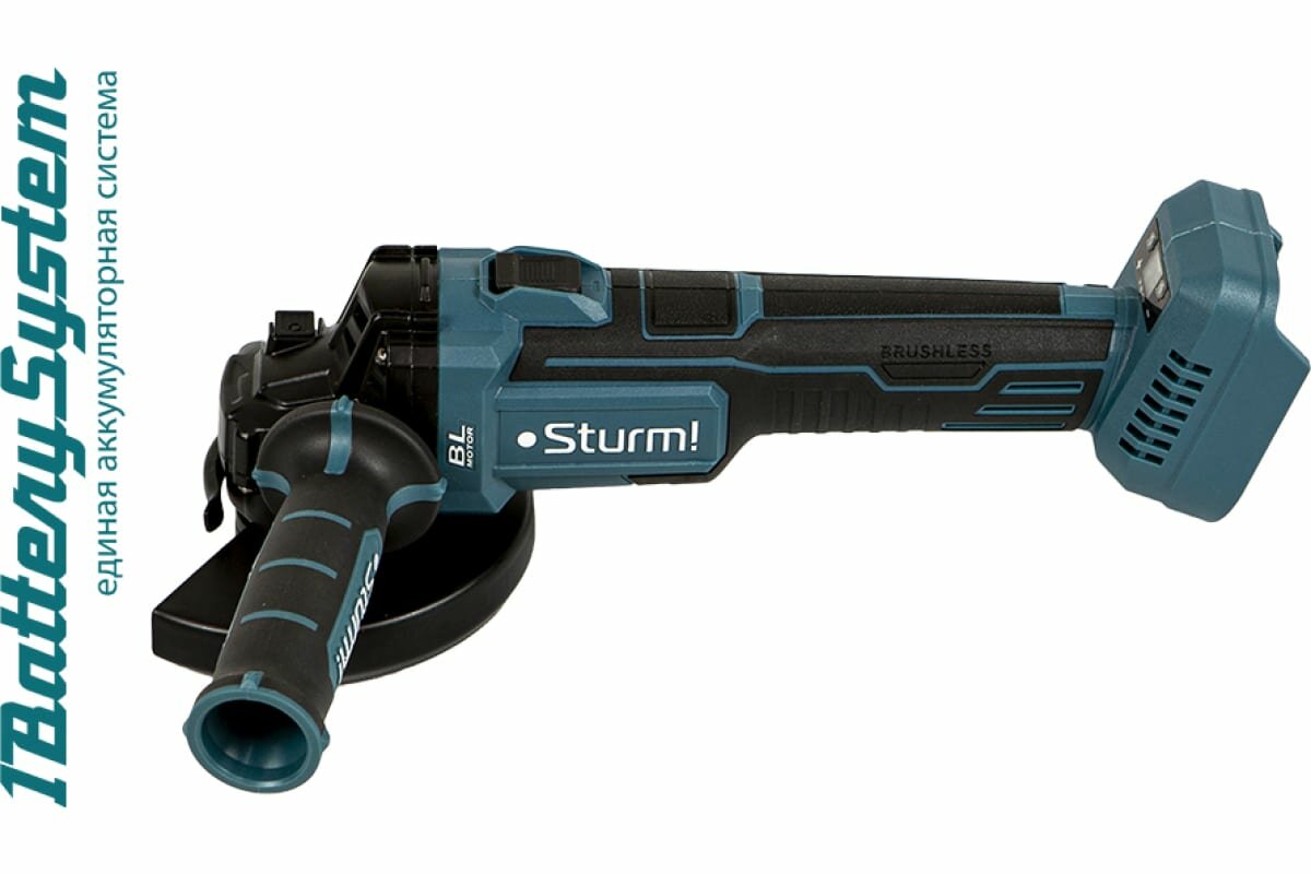 Аккумуляторная углошлифовальная машина Sturm CAG1812BLE