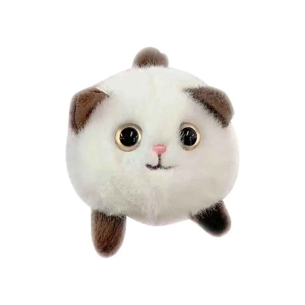 Брелок Кот заводной с колокольчиком игрушка мягкая крутит хвостом 14cm