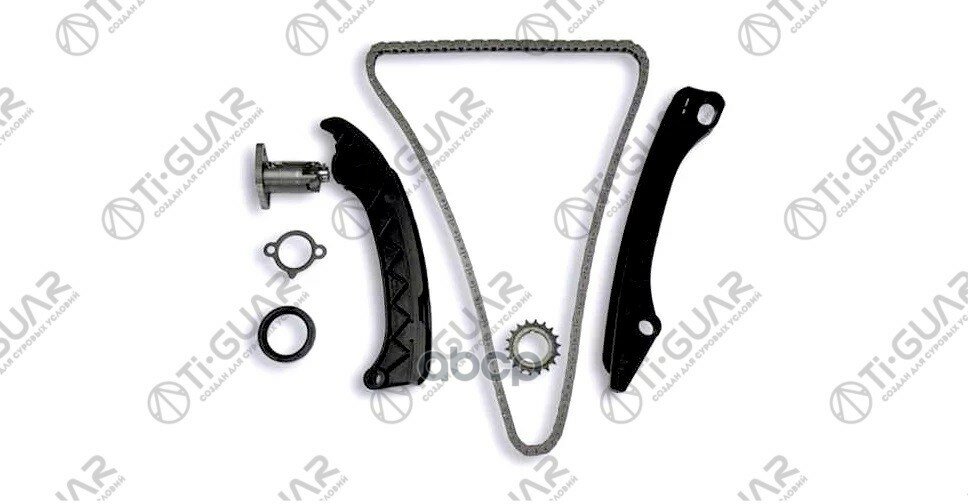 Ремкомплект ГРМ Ti-GUAR для Toyota RAV4 2008-2012 Avensis Wish 2009- Noah Voxy 2010- 3ZRFAE; число звеньев цепи 136; TG-ETK02.