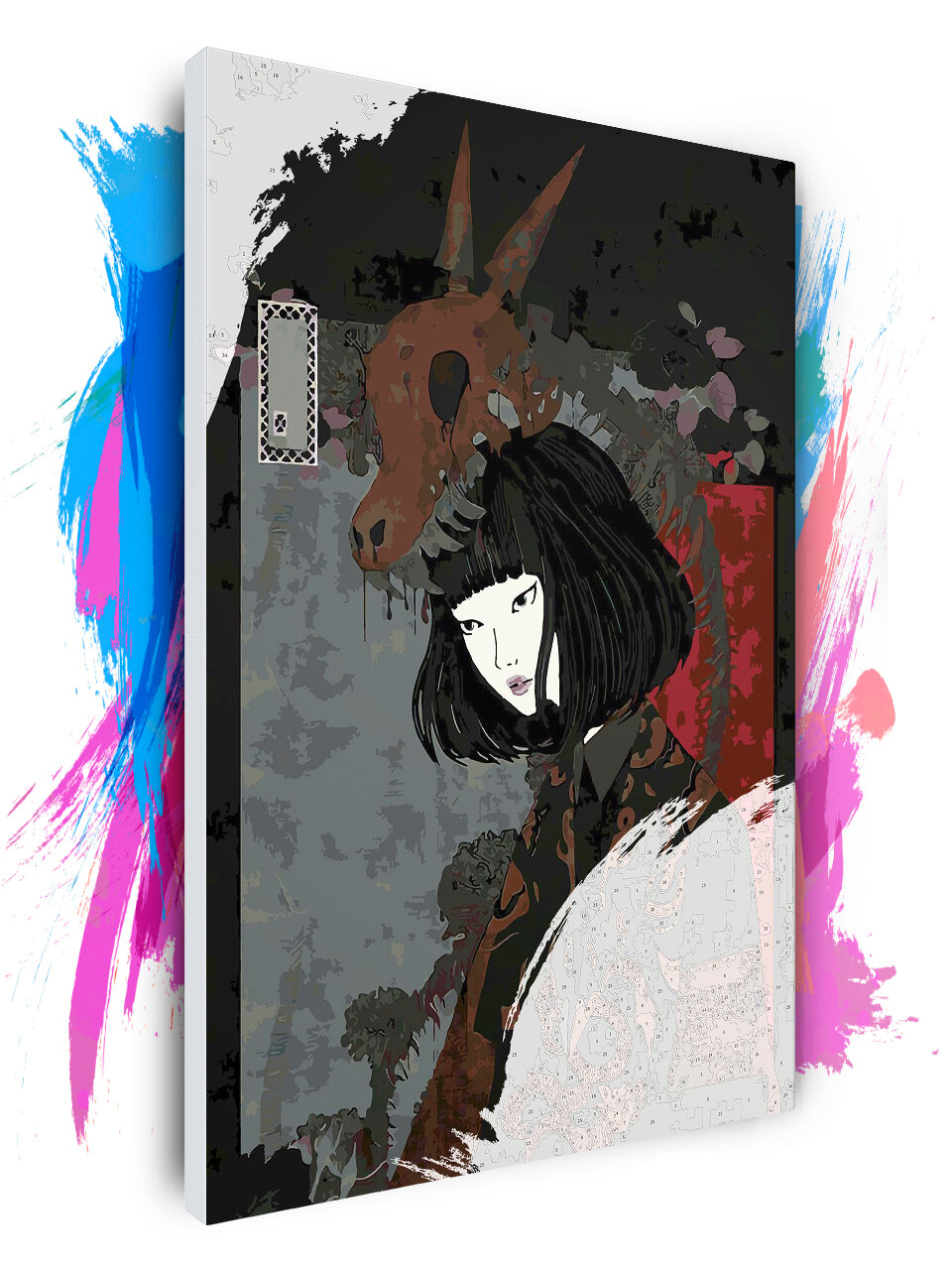 Картина по номерам на холсте Japanese Aesthetics, 80 х 120 см