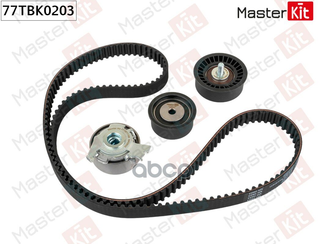 Ремень ГРМ + 3 ролика Opel ASTRA G (T98) 1998 - 2009 MasterKit арт. 77TBK0203
