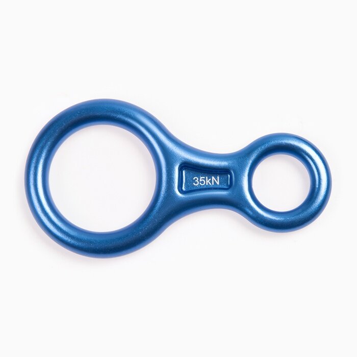 Спусковое устройство «Восьмёрка классическая», 14×7 см, 35 KN, синее