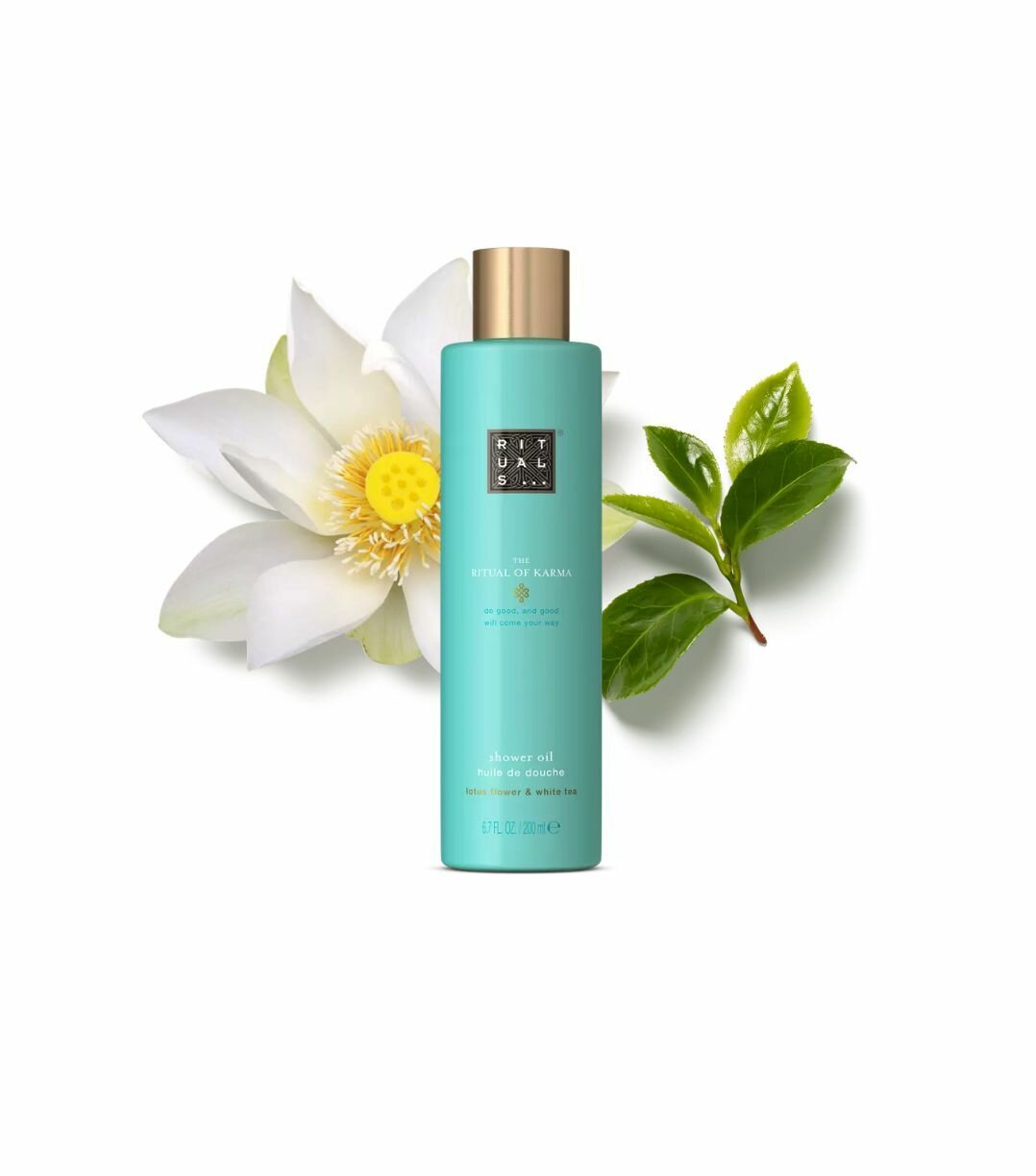 Масло для душа RITUALS (The ritual of Karma) с сладким цветочным ароматом священного лотоса и белого чая, 200 мл