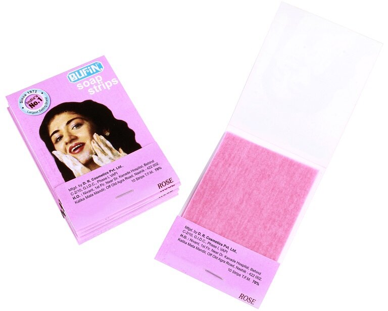 Soap Strips ROSE Bufin (Мыло одноразовое, полоски (стрипсы), аромат роза, Бафин), 1 шт.