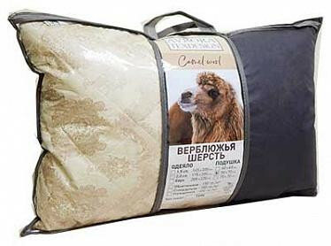 Подушка верблюжья шерсть 70х70 тик двухкамерная Classic Plus Аврора-текс