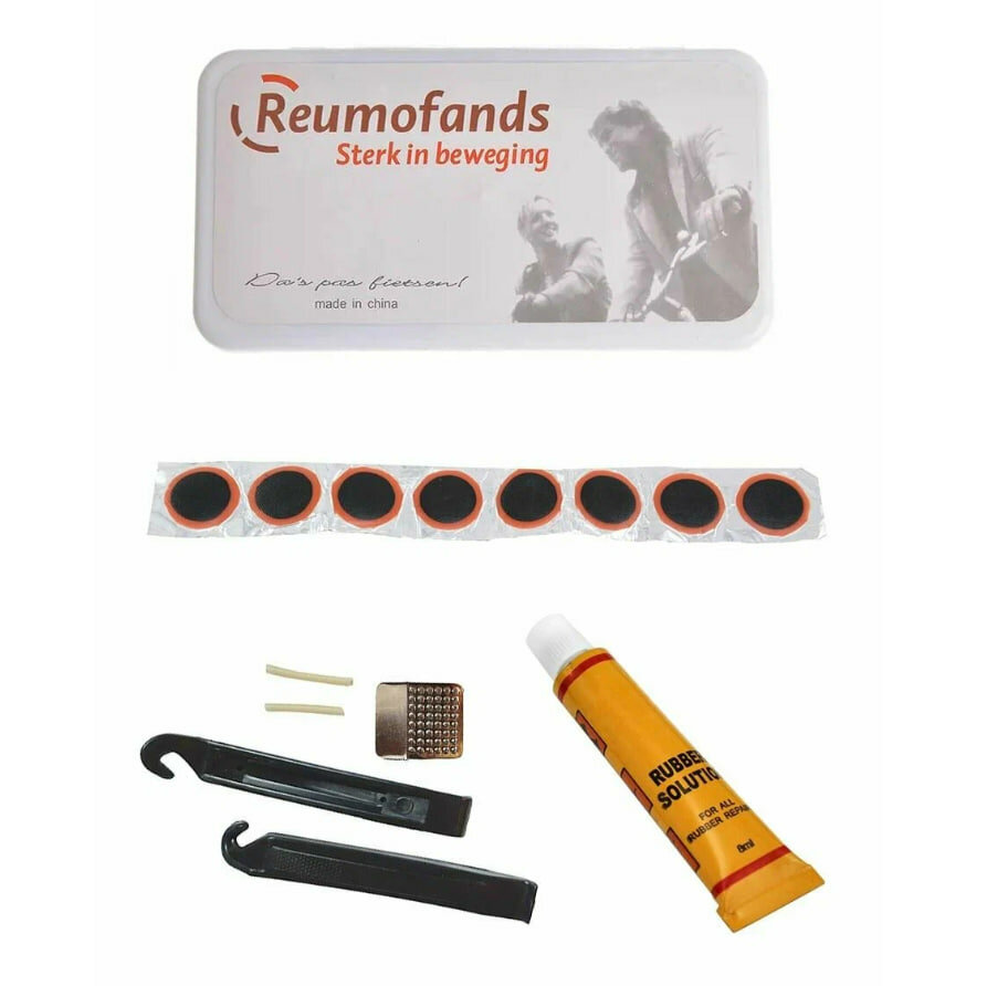 Велоаптечка Reumofands (8 латок + клей + шкурка + 2 монтировки), 32733011