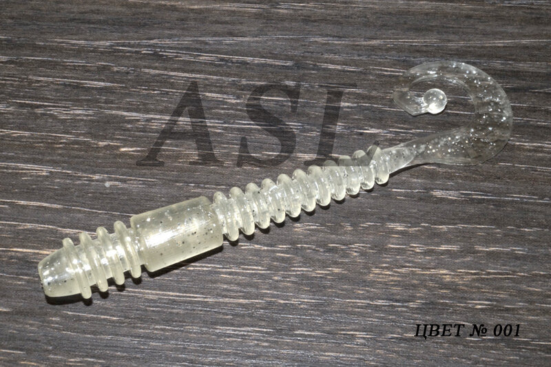Силиконовая приманка ASL "Джим" цвет №001, L- 10см (4"), 5шт/уп