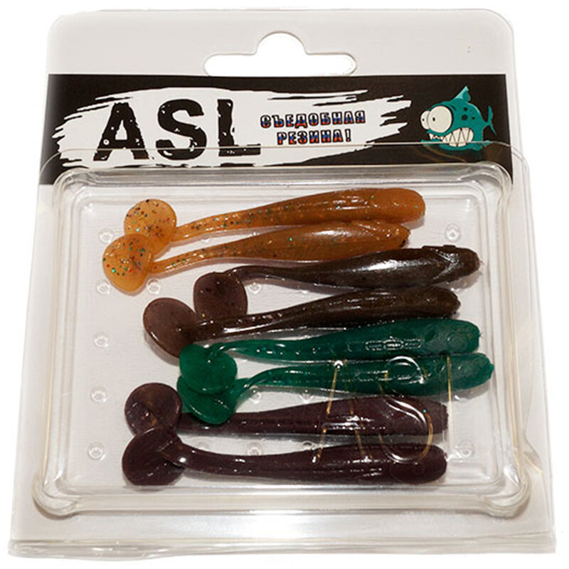 Силиконовая приманка ASL "Нано минноу" цвет "mix 2", L-3,5см (1,4"), 10шт/уп