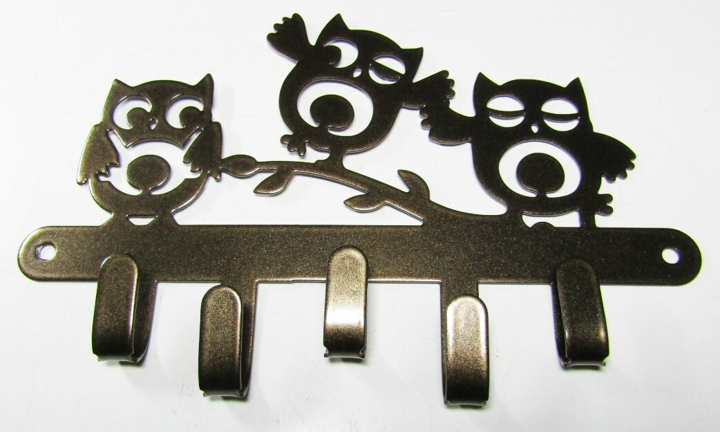 Ключница на стену совы -SL бронзовый металлик NOEZ