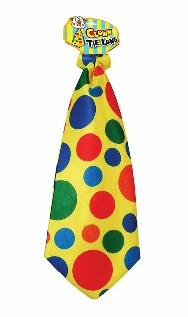 Галстук Bristol Novelty "Клоун в горошек", полиэстер, длина 50 см