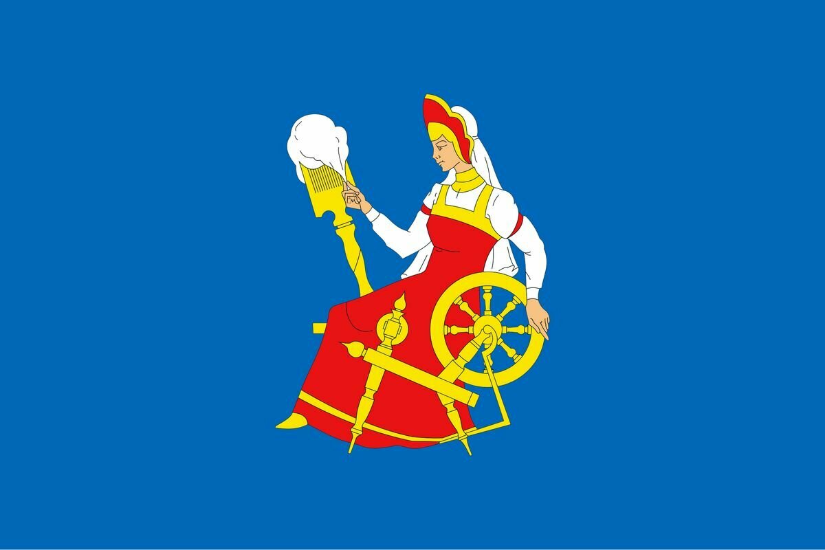 Флаг столицы субъекта РФ - Иваново, Размер: 75х50 см.