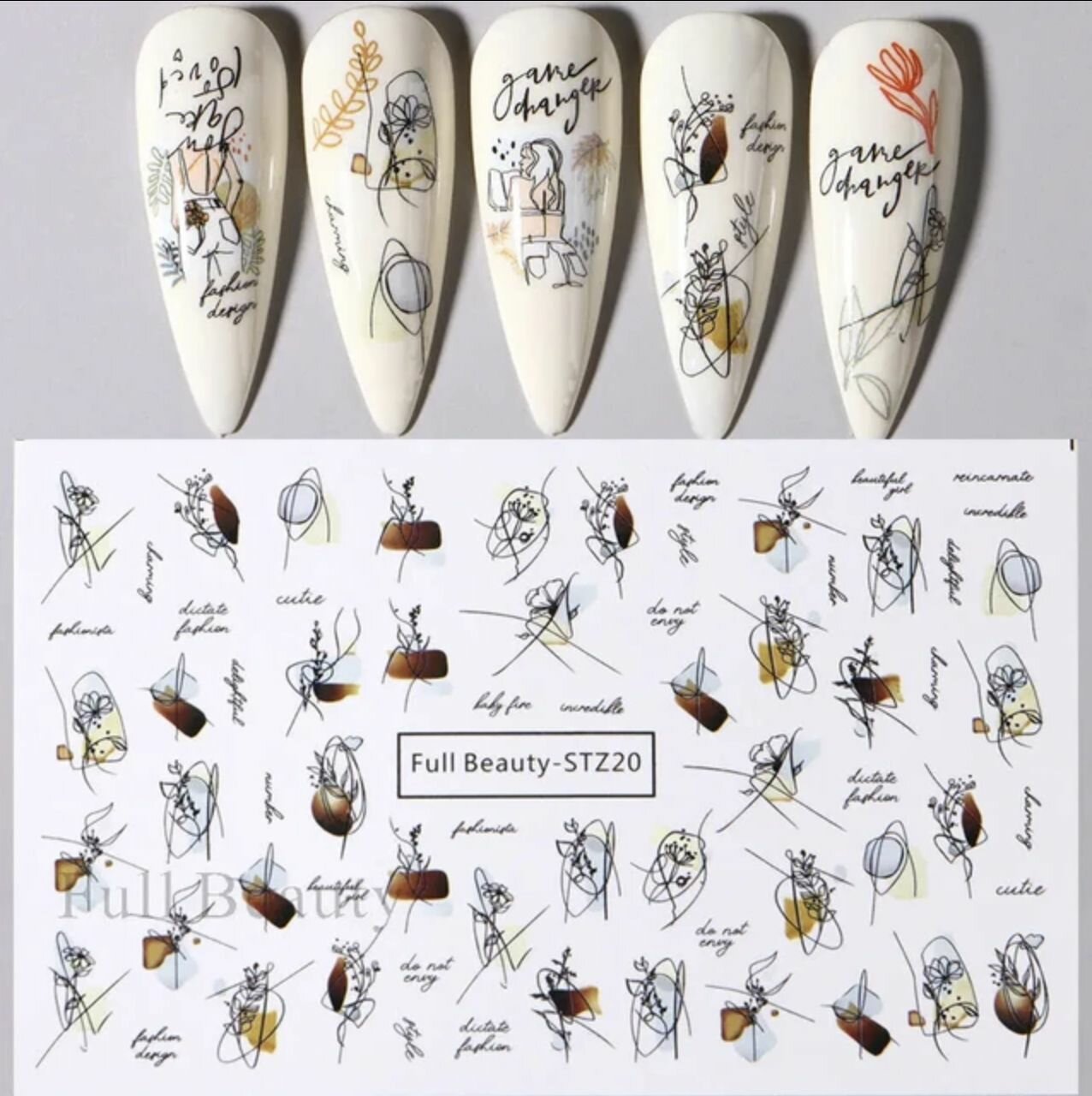 Наклейки, слайдеры для ногтей