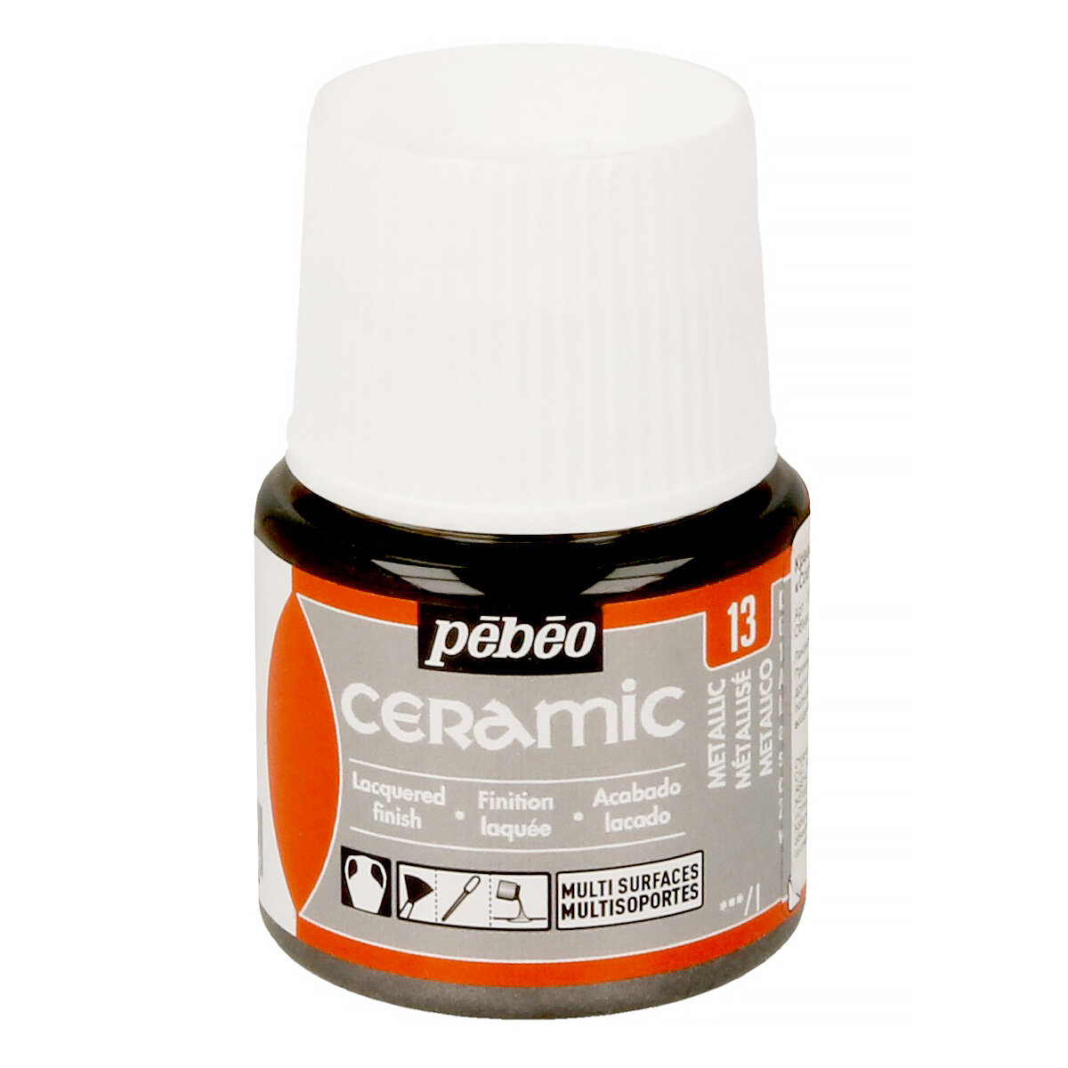 "PEBEO" Краска по керамике и металлу Ceramic 45 мл 025-013 металлик