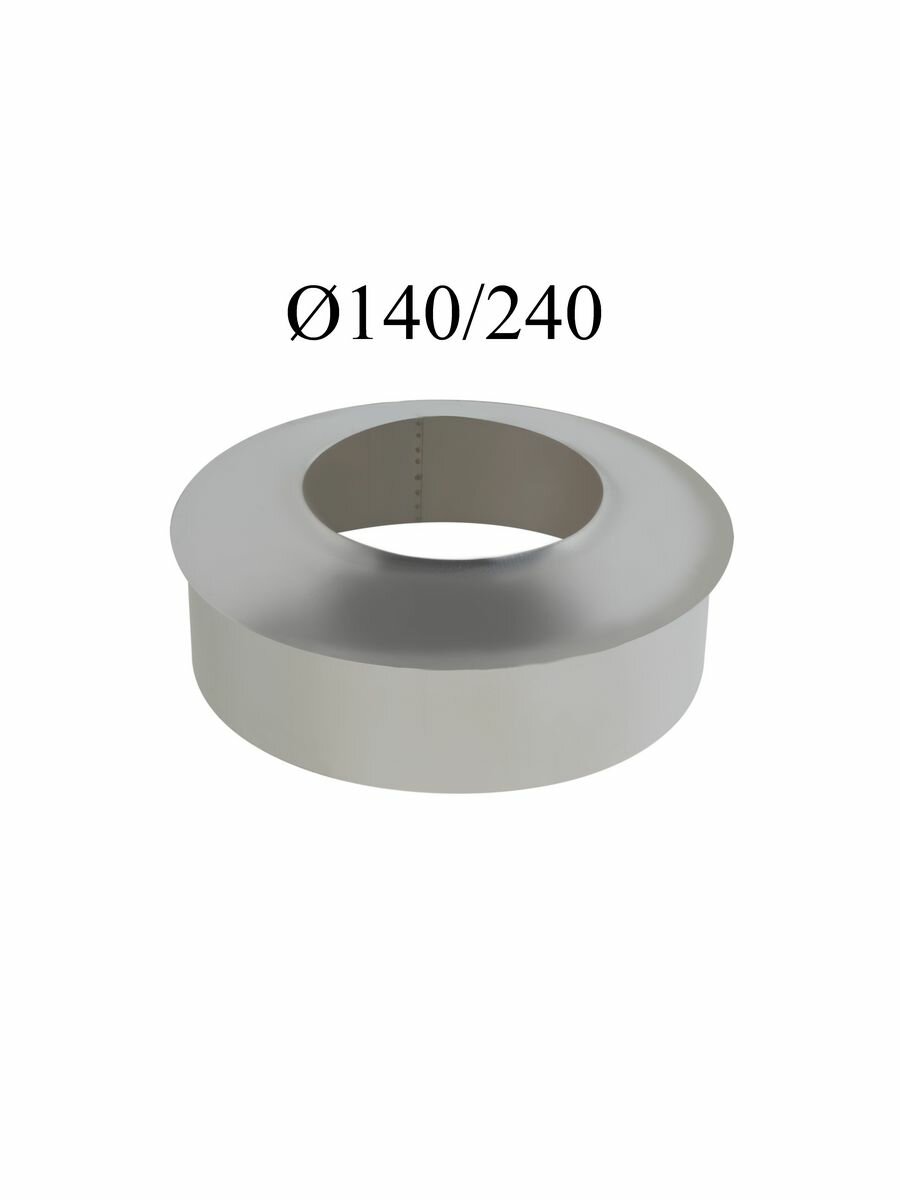 Заглушка для печной трубы наруж. нержавейка 140/240мм