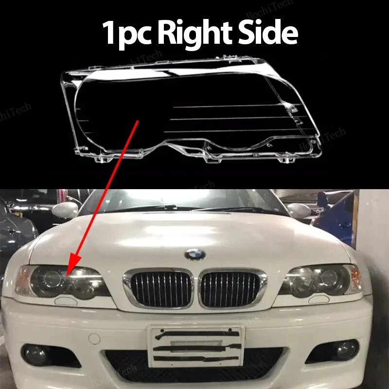 Автомобильный прозрачный корпус, передняя фара, крышка объектива, стекло для BMW E46 Coupe Convertible 1999-2003, предварительно фейслифт M3 2000-2006 1pc Right Side