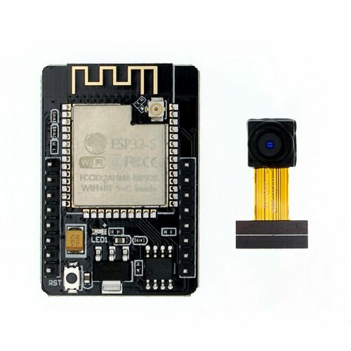 Модуль, Макетная плата ESP32-CAM-MB с Wi-Fi, камерой и антенной
