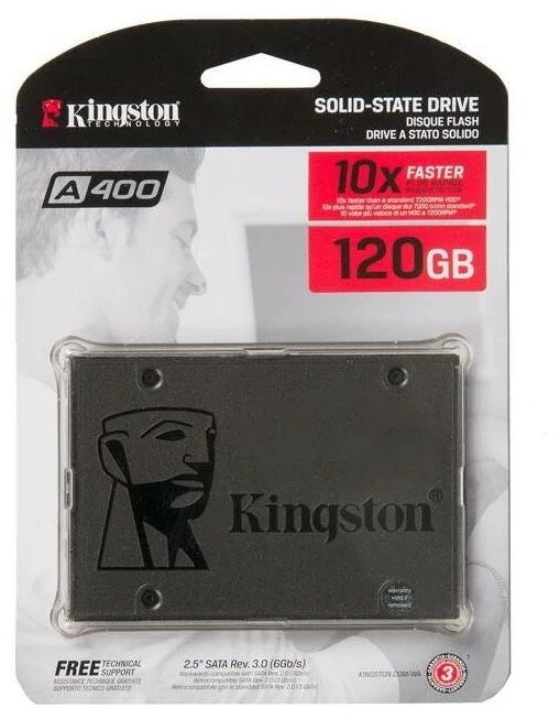 Накопитель SSD Kingston SATA III 120Gb SA400S37/120G A400 2.5 новый
