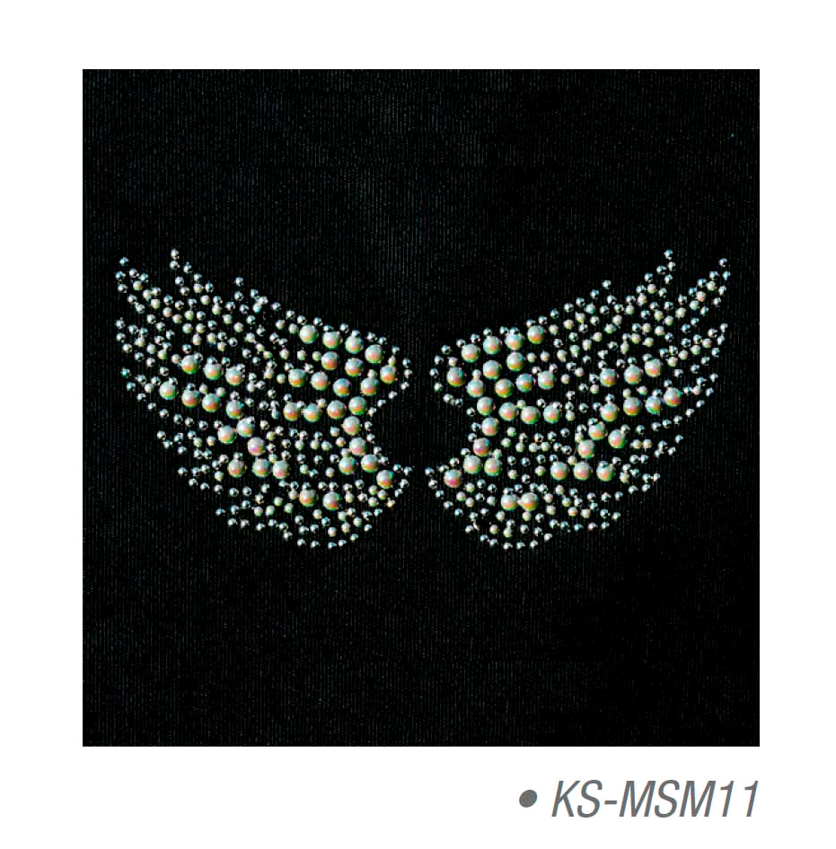 Термо-наклейка из страз "Крылья ангела" 12,5х6,5 см