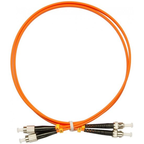 Патч-корд оптический Toplan , дуплексный, FC/PC-ST/PC, MM 50/125 (OM2), 5 м, LSZH