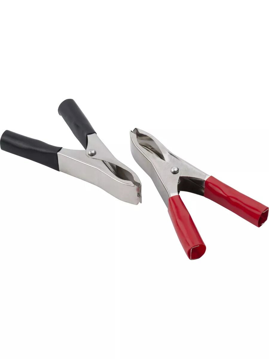 Зажимы крокодилы 50А 100мм 2шт(кр+черн)