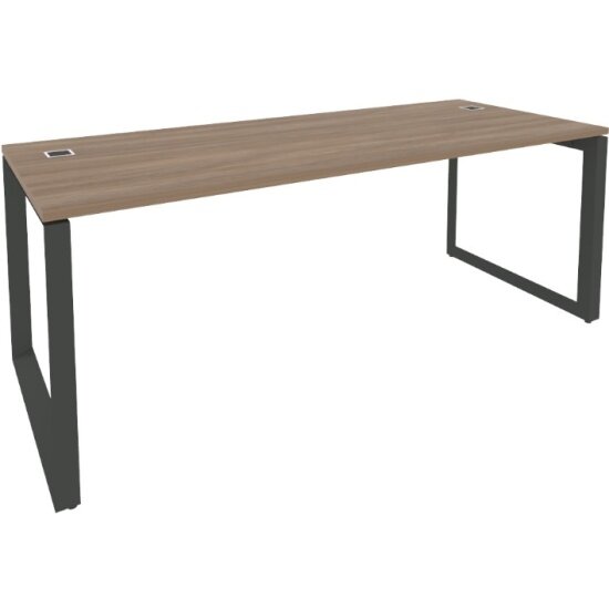 Стол рабочий руководителя Riva на О-образном м/к O. MO-SRR-6.8 Дуб аризона/Антрацит металл 1980*800*750 (Onix Direct)