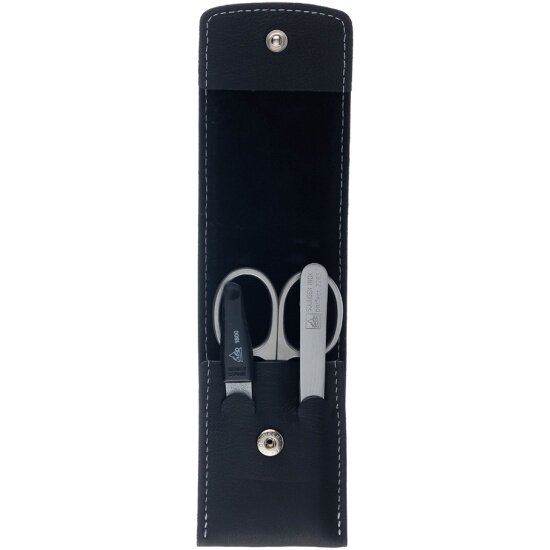 Маникюрный набор Erbe 9957ER натур. кожа, цвет черный, 3 предмета