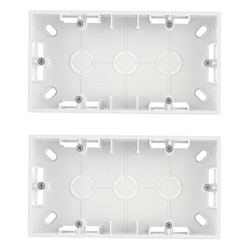 Коробка монтажная Simon 15 двухместная накладная белая (1590752-030) (2 шт.)