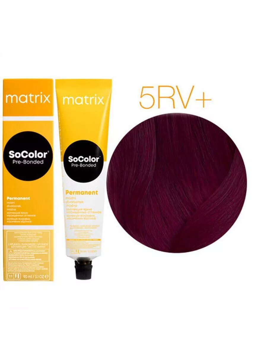 Matrix SoColor 5RV+ Стойкая краска для волос 90 мл