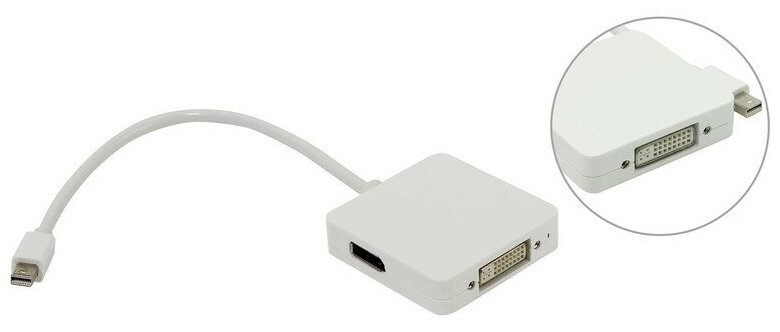 Кабель mini DisplayPort - DisplayPort, DVI, HDMI, 0.3 м, VCOM (CG554), OEM