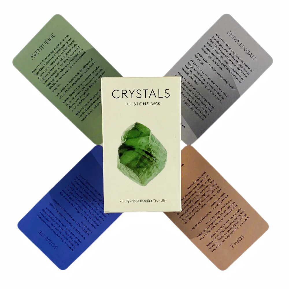 Карты Таро Crystals The Stone A 78 Колода Oracle English Visions Divination Edition Borad Playing Games