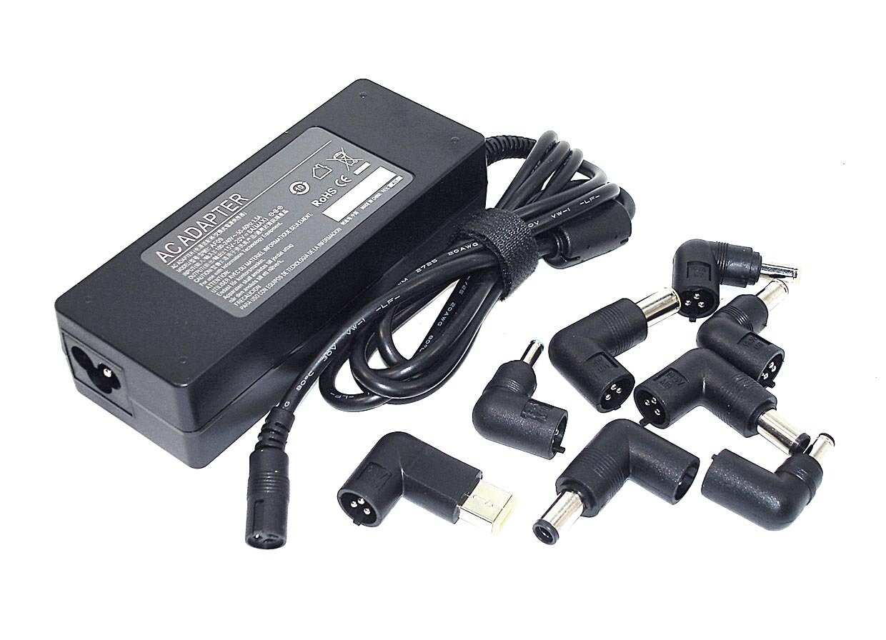 Универсальный блок питания / сетевой адаптер / зарядка / для ноутбуков 15-20V 6A 90W с 8 насадками тип VB