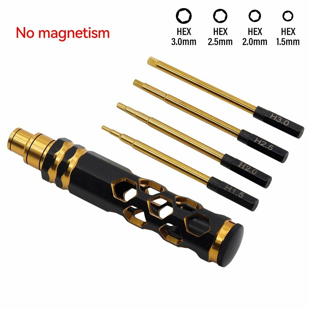 Набор шестигранных отверток для радиоуправления Набор шестигранных отверток 4-в-1 1,5/2,0/2,5/3,0 мм Радиоуправляемые инструменты