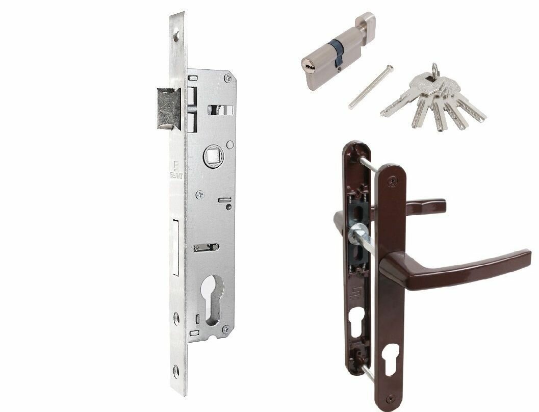 Комплект фурнитуры для калитки RAL 8017 Коричневый (профиль 40/40) Булат v2.