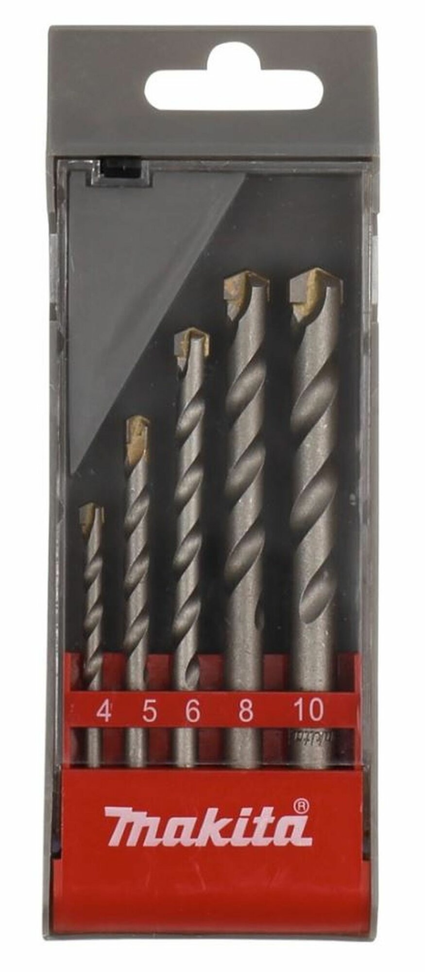 Набор сверл Makita D-05175, для бетона, в кейсе, 5 штук в пластиковом футляре