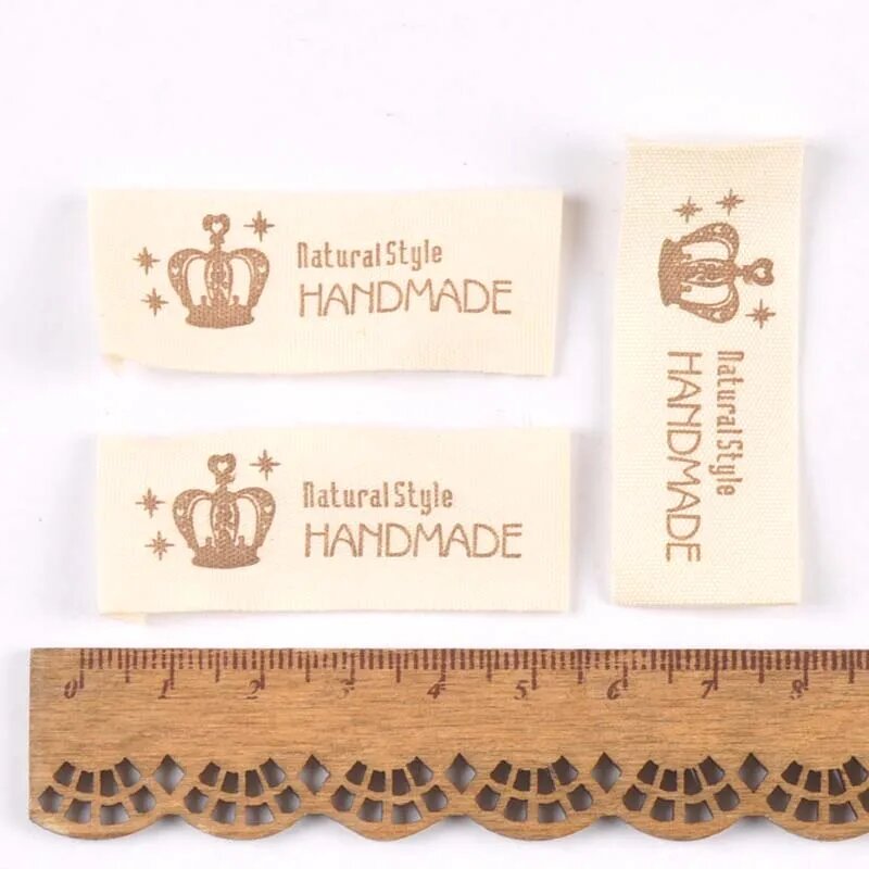 Хлопковые тканые этикетки для одежды 50 шт. 2