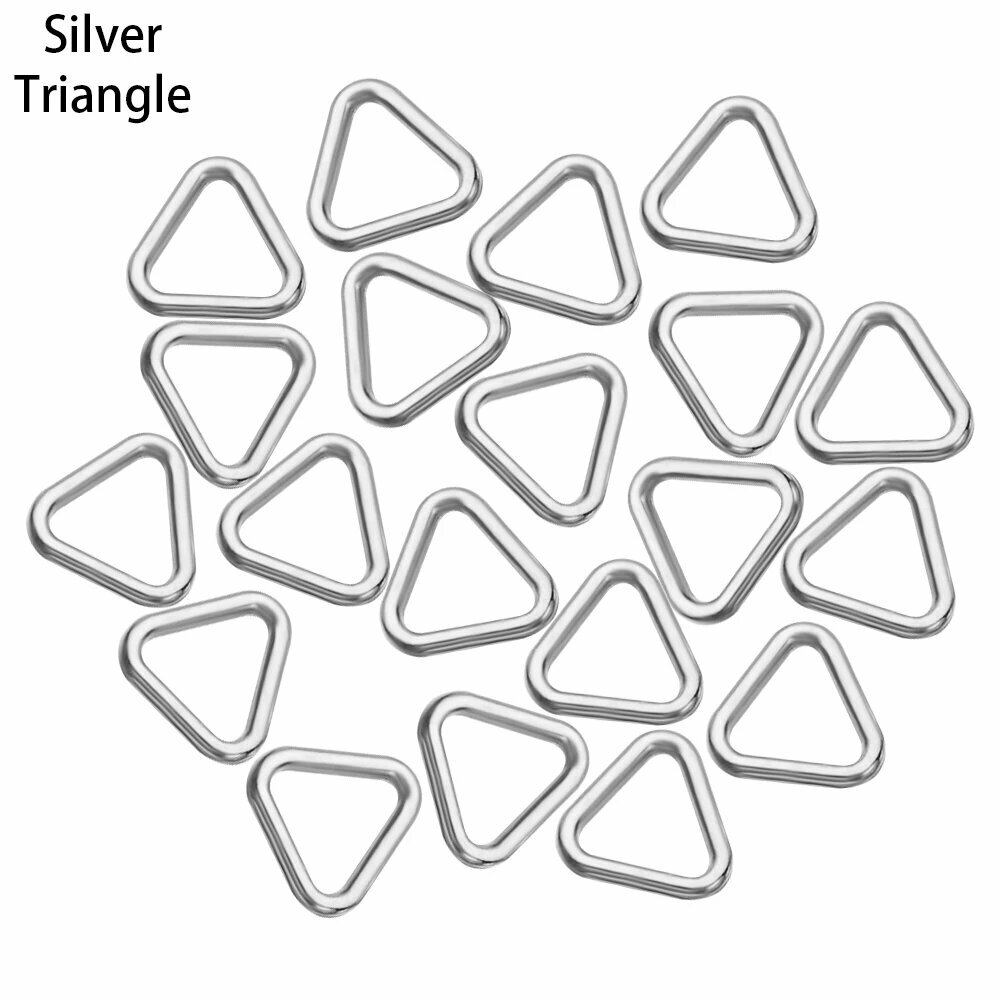 Металлические пряжки для кукол gootrades 20 шт. Серый, Triangle-Silver