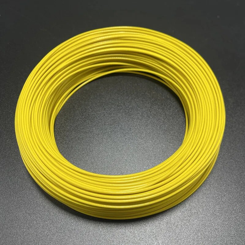 Тефлоновый посеребренный кабель KAOJAO 20-6 AWG 13 AWG 2.5mm2, Желтый, 1 meters